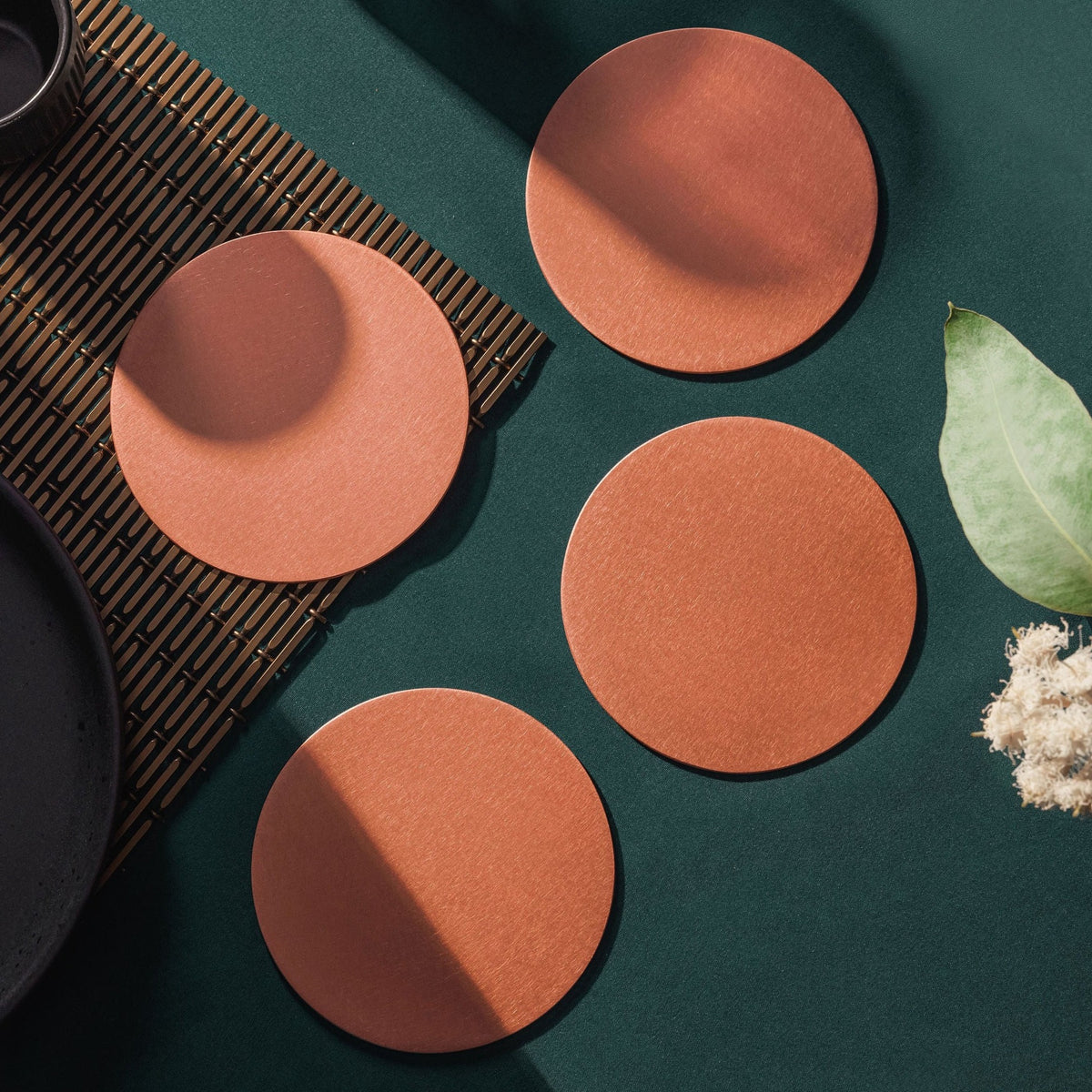 Copper Minimalist Coaster Set | Copper | Empire Copper